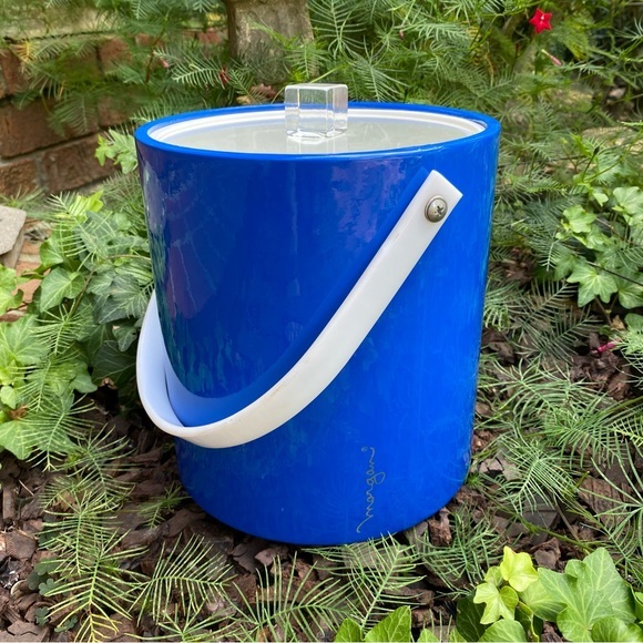Vintage | Accents | Vintage Mcm Mod 5s Morgan Electric Blue Ice Bucket ...